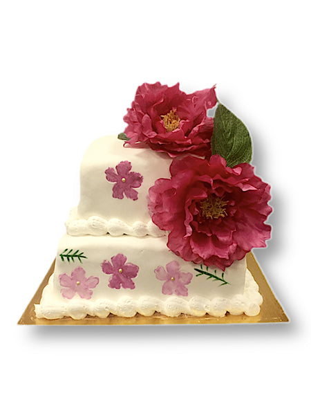 TWO TIER PAINTED CAKE – Hollanders Cakes